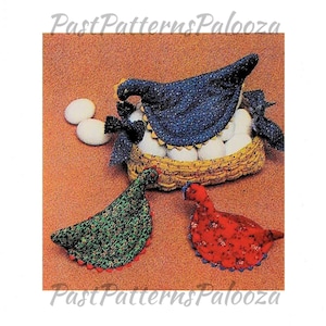 Vintage Sewing Pattern Calico Chicken Hen Potholders and Basket Set PDF ...