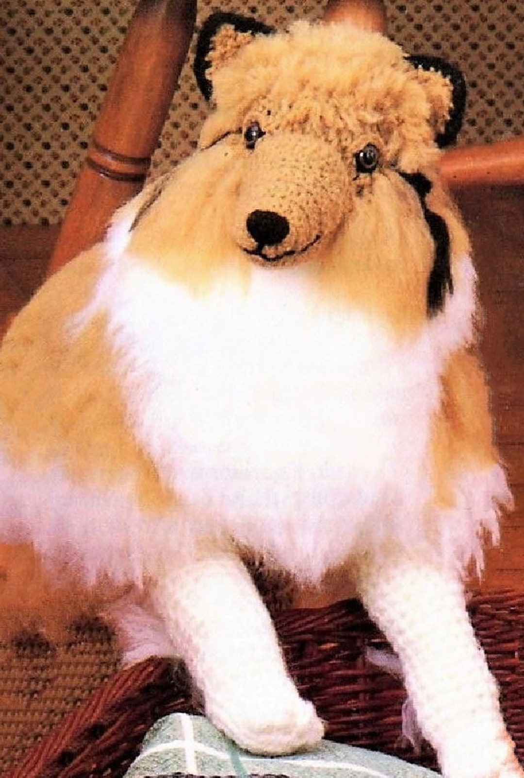 Vintage Crochet Pattern Rough Collie Dog PDF Instant Digital Download ...