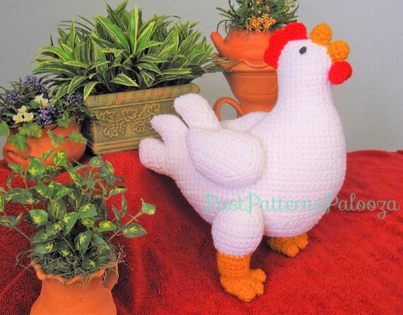 Vintage Crochet Pattern 13 Chicken Rooster PDF Instant - Etsy