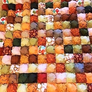 Vintage Sewing Pattern Antique Silk Puff Biscuit Patchwork Quilt PDF Instant Digital Download ...