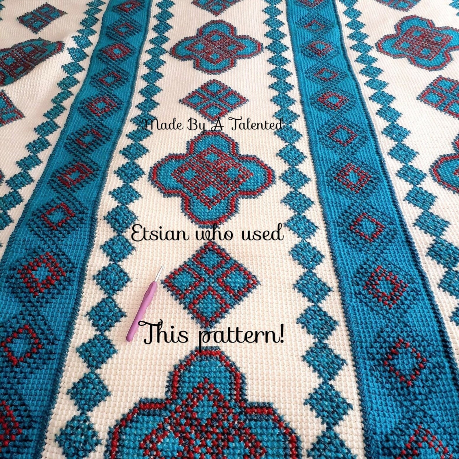 Vintage Crochet Navajo Afghan Pattern PDF Instant Digital Download ...