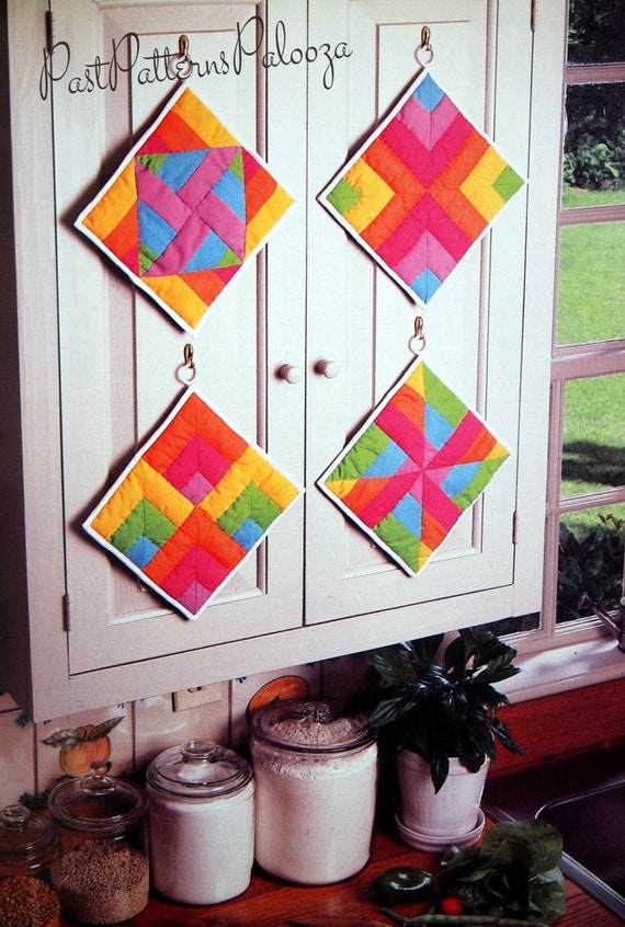 Vintage Sewing Pattern Quilted Geometric Patchwork Square - Etsy