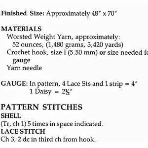 Vintage Crochet Pattern Beautiful Flower Chains Afghan PDF Instant ...