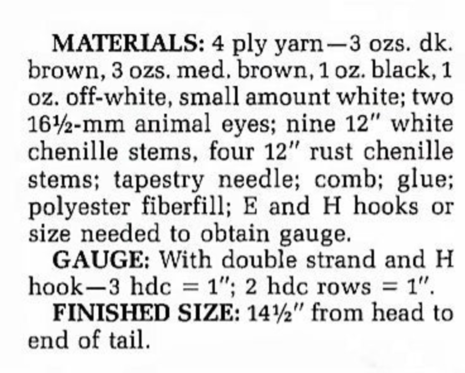 Vintage Crochet Great Horned Owl Pattern PDF Instant Digital - Etsy