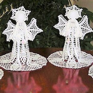 Vintage Thread Crochet Pattern 9" Christmas Angel Centerpiece Pretty ...