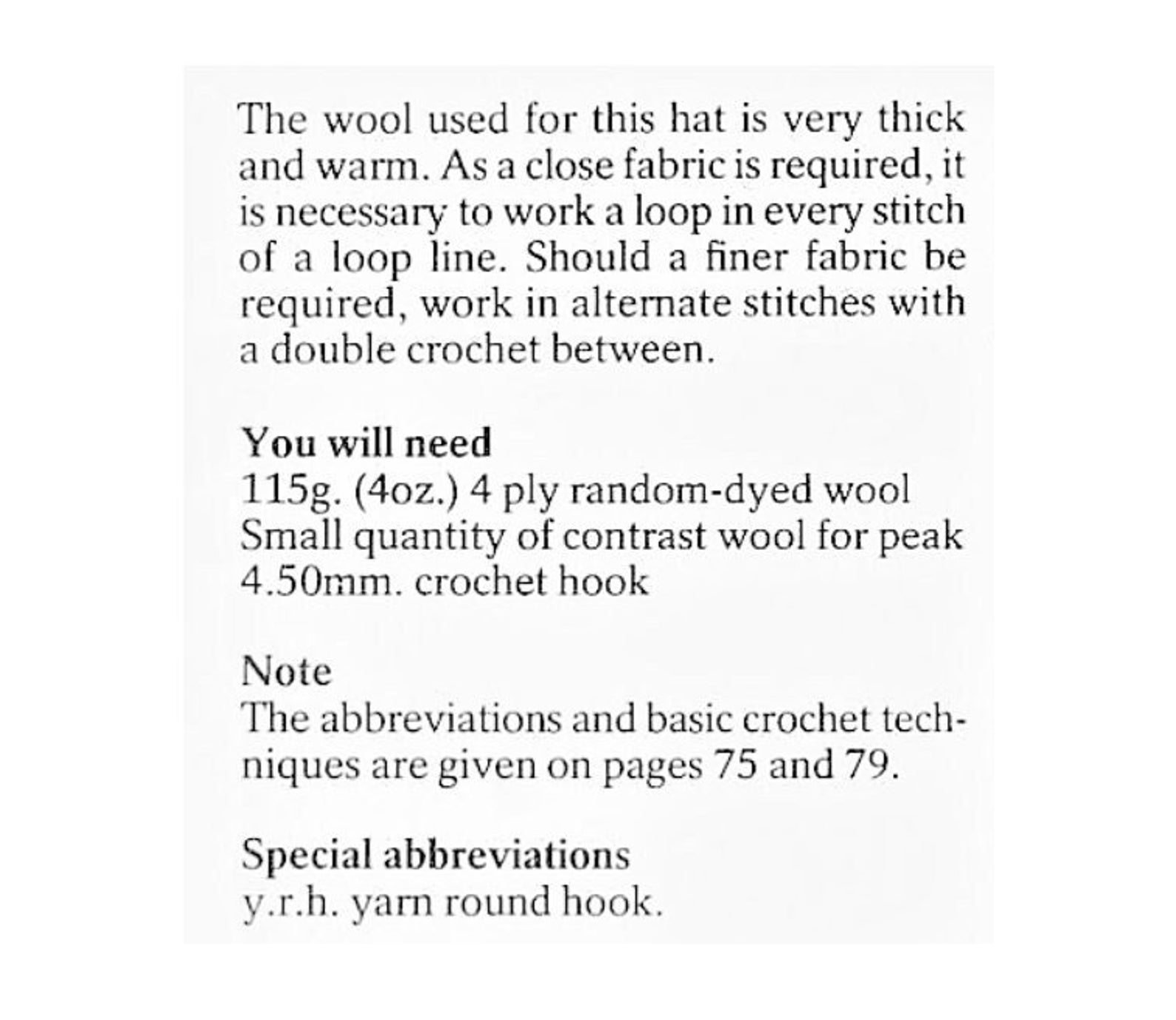 Vintage Crochet Pattern Womens Loopy Loop Stitch Hat PDF Instant ...