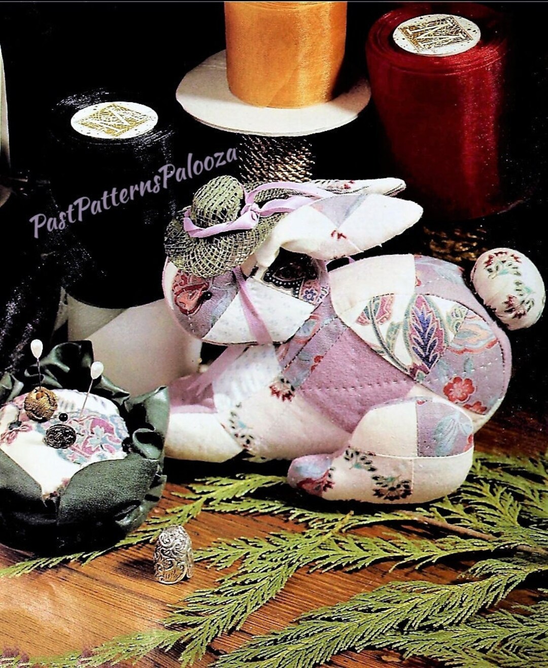 Vintage Sewing Pattern Patchwork Fabric Memory Bunny Rabbit With ...