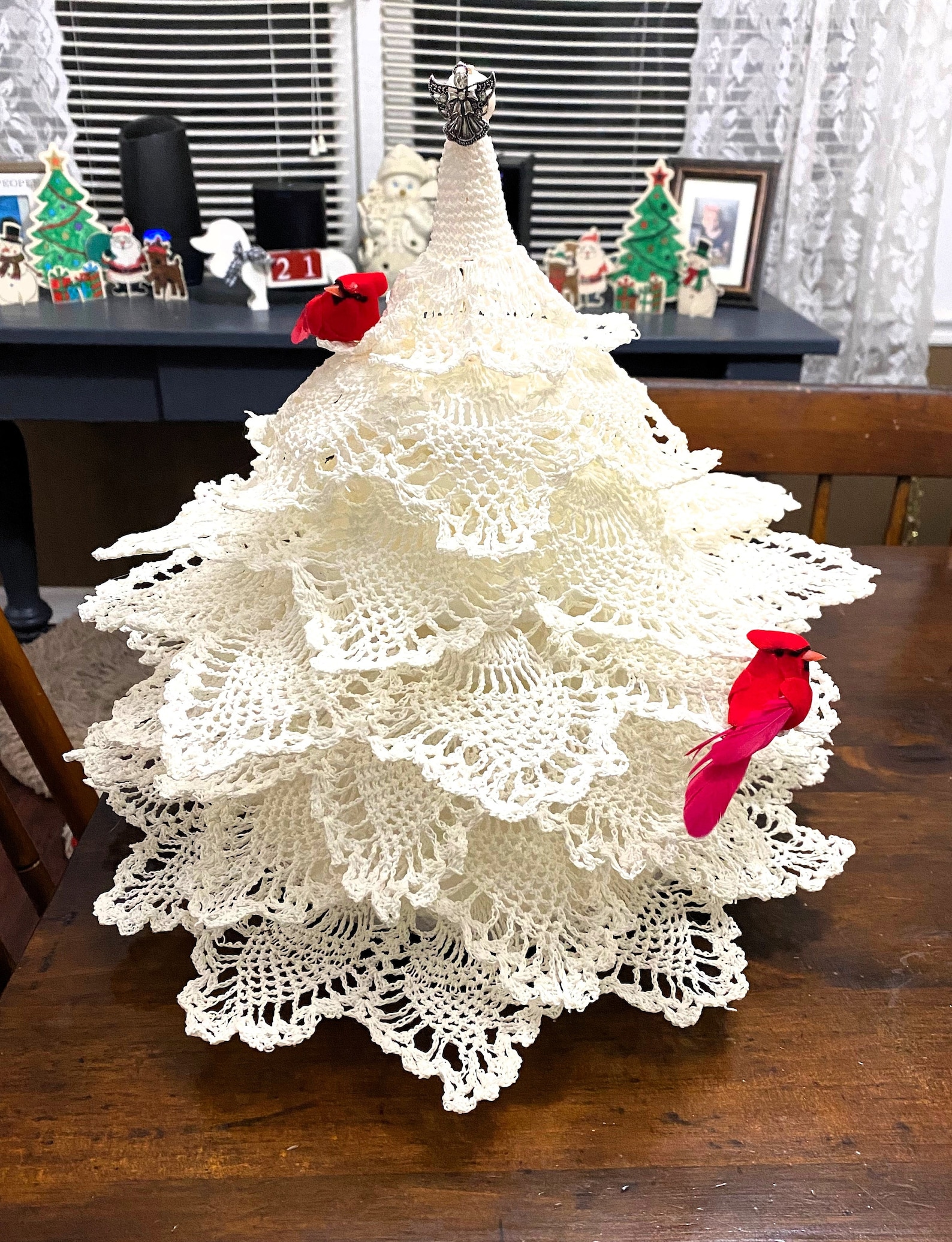Vintage Thread Crochet Pattern 11 White Pineapple Christmas Tree PDF ...