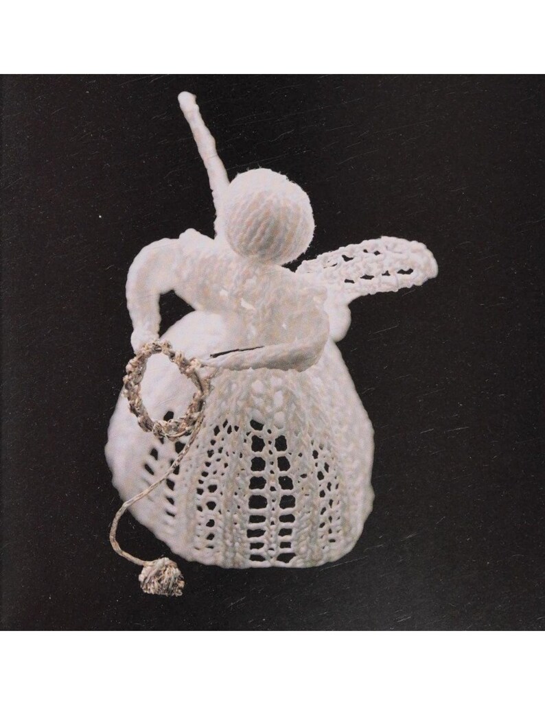 Vintage Knitting Pattern 3" Needlecrafting Angels Cotton Thread Lace ...