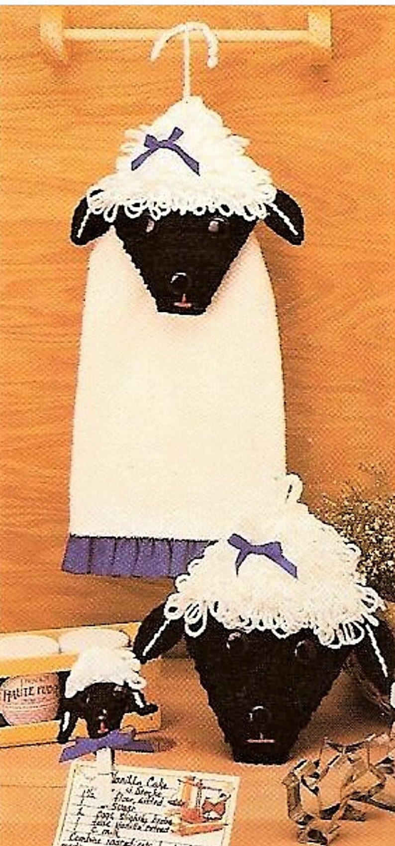 Vintage Crochet Pattern Country Chicken Sheep Lamb Kitchen - Etsy