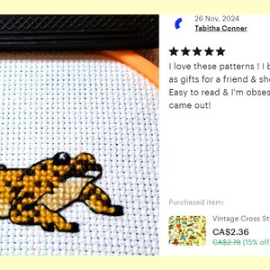 Vintage Cross Stitch Patterns Cute Mini Frog Motifs PDF Instant Digital ...
