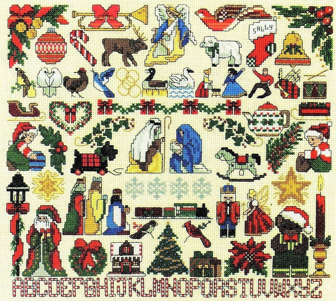 Vintage Cross Stitch Patterns Mini Christmas Motifs PDF Instant Digital ...