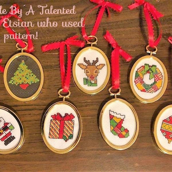 Cross Stitch Christmas Ornament Pattern - Etsy