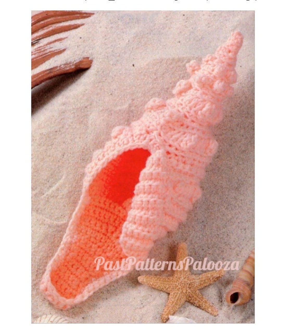 Vintage Crochet Pattern 12" Florida Horse Conch Shell PDF Instant ...
