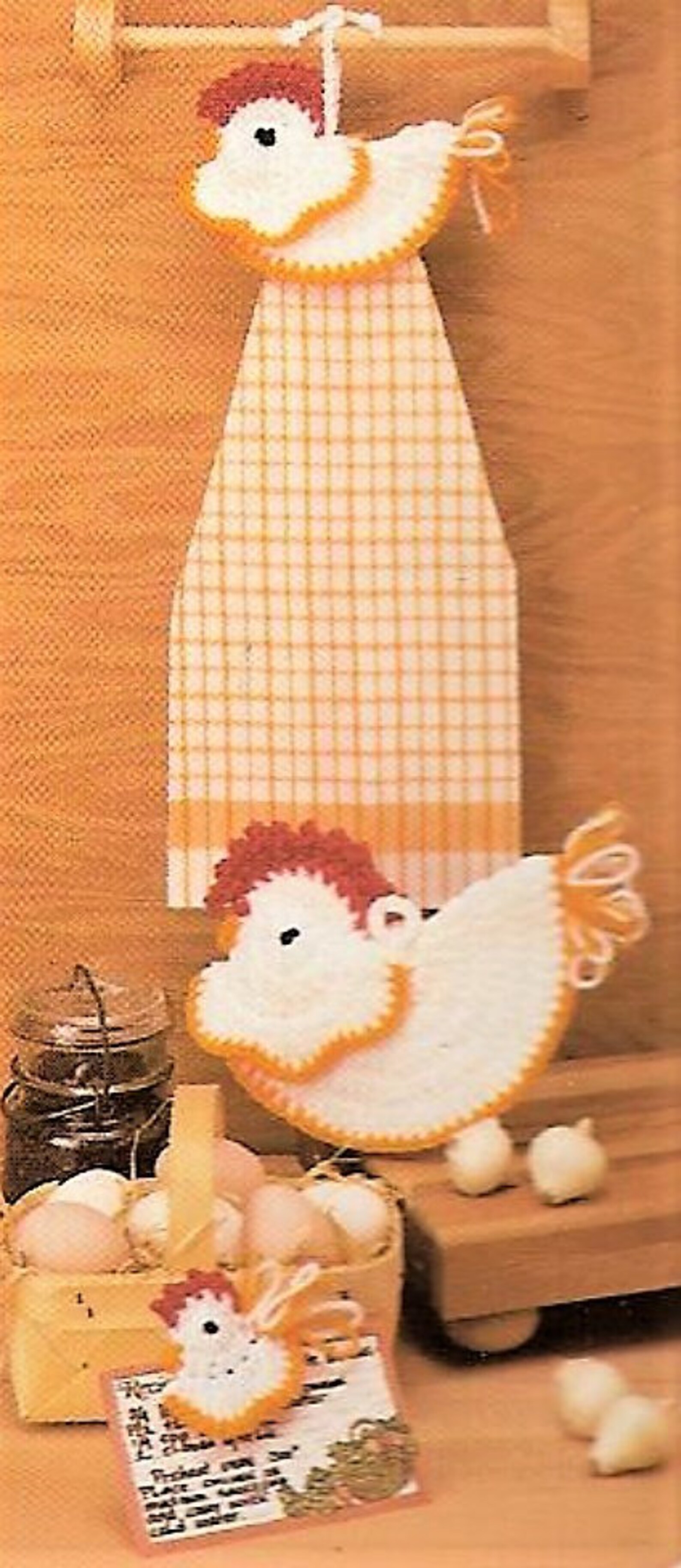 Vintage Crochet Pattern Country Chicken Sheep Lamb Kitchen - Etsy