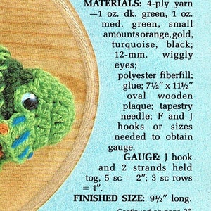 Vintage Crochet Pattern 9" Bass Fish Taxidermy Mounted Fish Trophy PDF ...