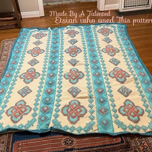 Vintage Crochet Navajo Afghan Pattern PDF Instant Digital Download ...
