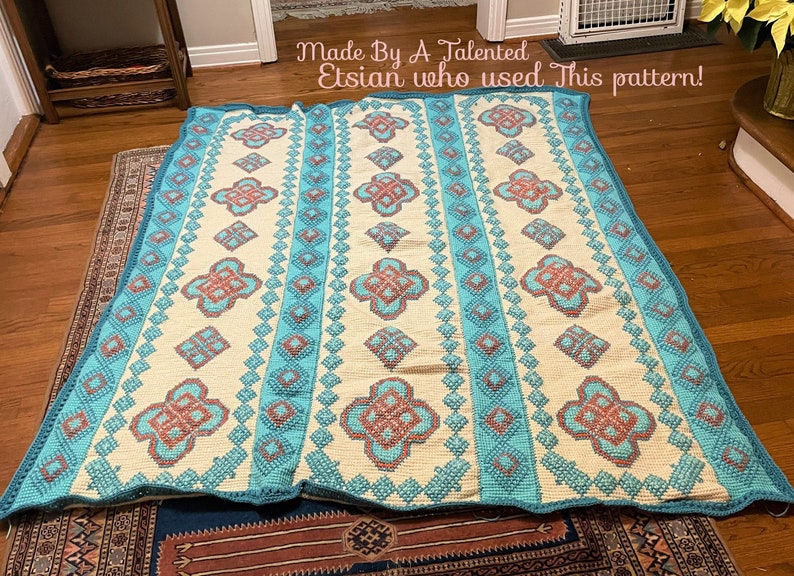 Vintage Crochet Navajo Afghan Pattern PDF Instant Digital - Etsy