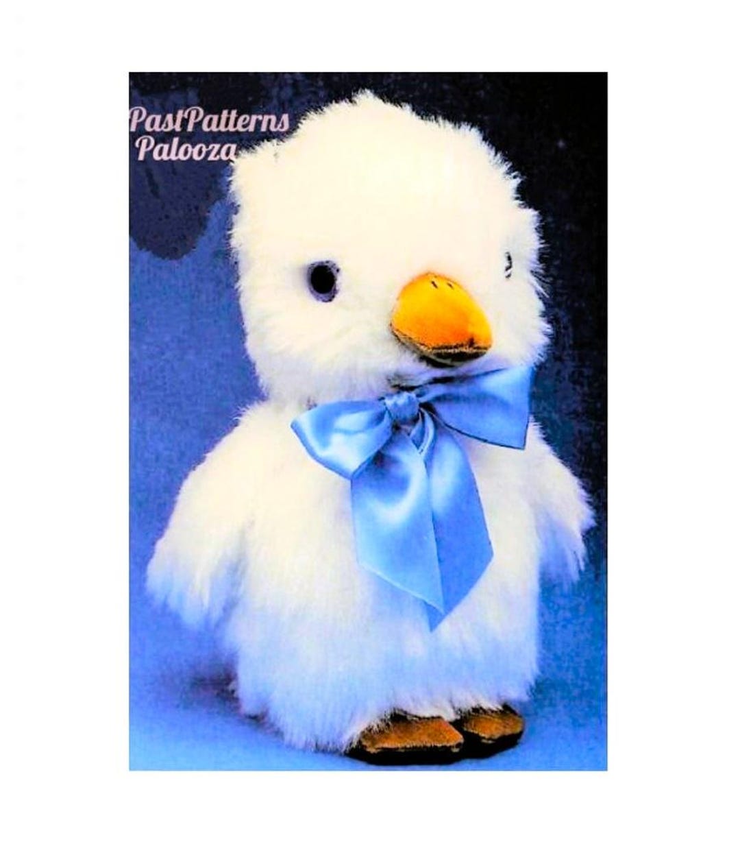 Vintage Sewing Pattern 12" Fluffy Easter Duckling Duck Faux Fur Fabric ...