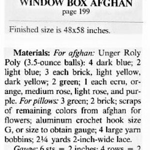Vintage Crochet Pattern Beautiful Flower Window Box Afghan PDF Instant ...