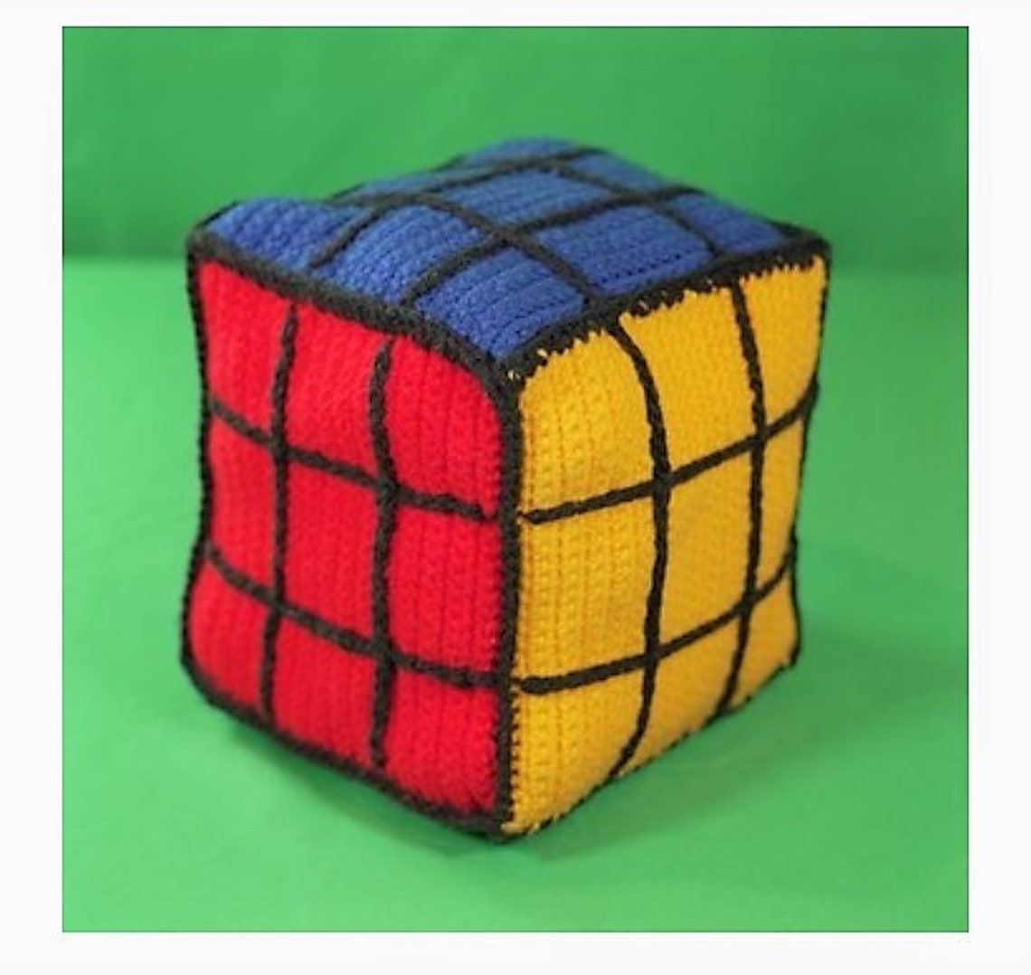 Vintage Crochet Pattern 8 Rubik's Cube Square Puzzle - Etsy Canada