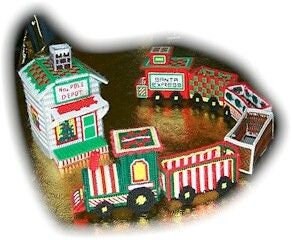 Vintage Santa Express Holiday Train Patterns in Plastic Canvas ...