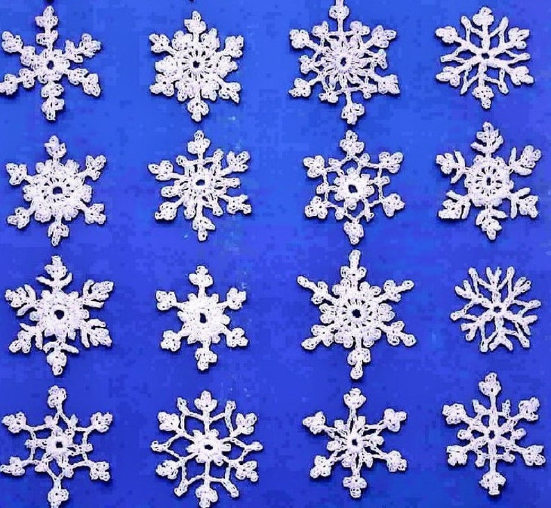 Vintage Crochet Pattern Small Mini Miniature Lace Snowflakes - Etsy