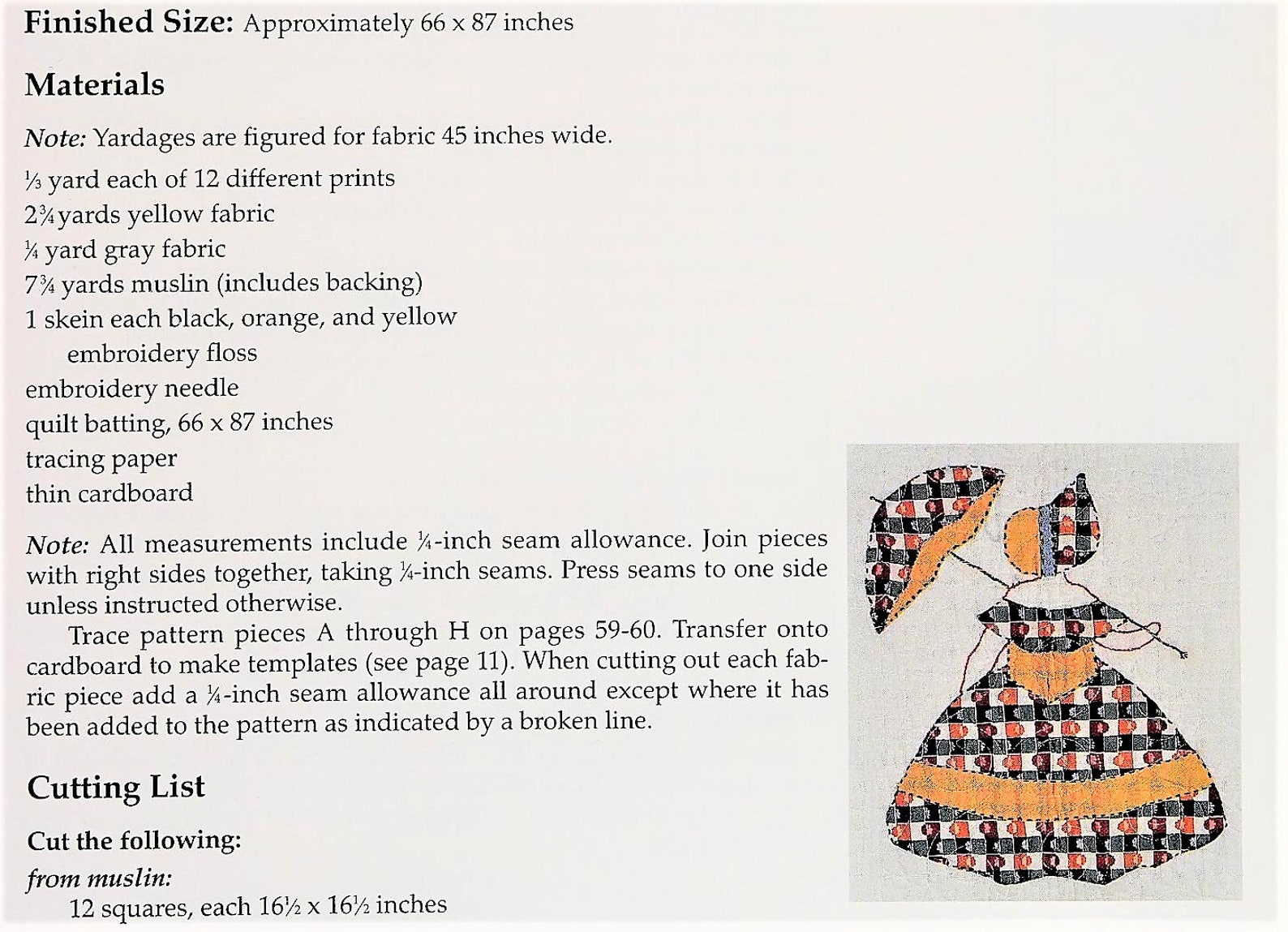 Vintage Sewing Pattern Parasol Petticoat Girls Bed Quilt PDF Instant ...