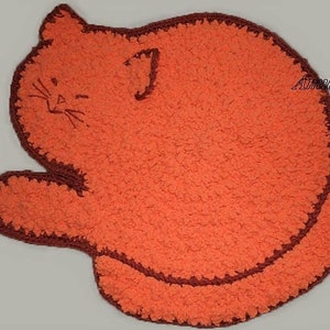 Vintage Crochet Pattern Cat Rug Cat Mat PDF Instant Digital Download ...