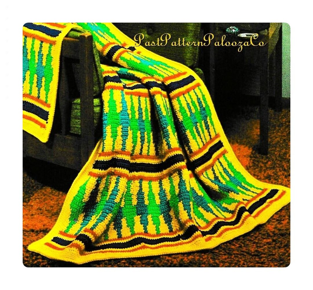 Vintage Crochet Sioux Indian Afghan Pattern PDF Instant Digital ...