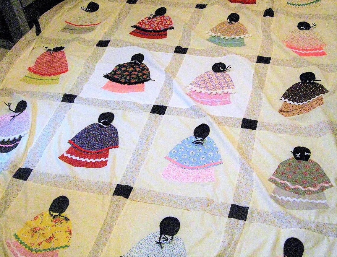 Vintage Sewing Pattern Native American Little Indian Girls Bed Quilt ...