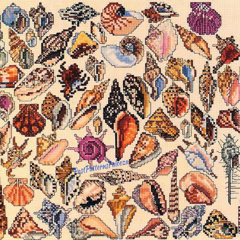 Shell Embroidery - Etsy UK