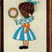 Vintage Crewel Embroidery Patterns Cute Kitsch Girls Old Fashioned ...
