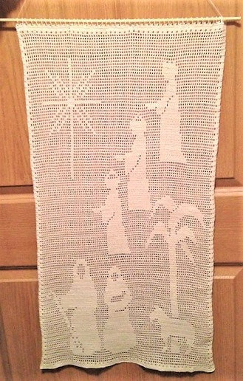 Vintage Filet Crochet Pattern Christmas Nativity Scene Panel - Etsy