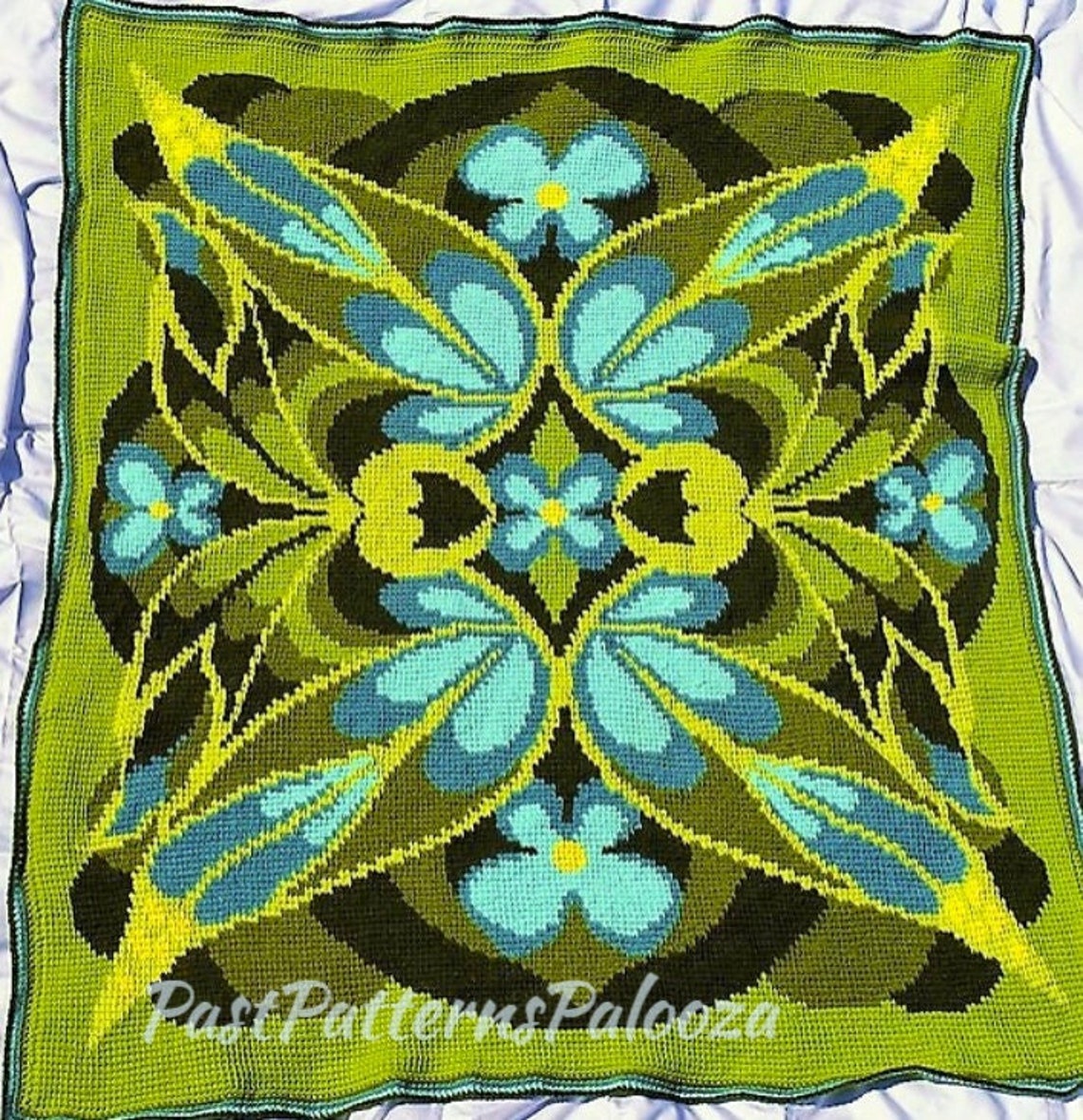 Vintage Crochet Pattern Butterfly Wing Afghan PDF Instant Digital ...