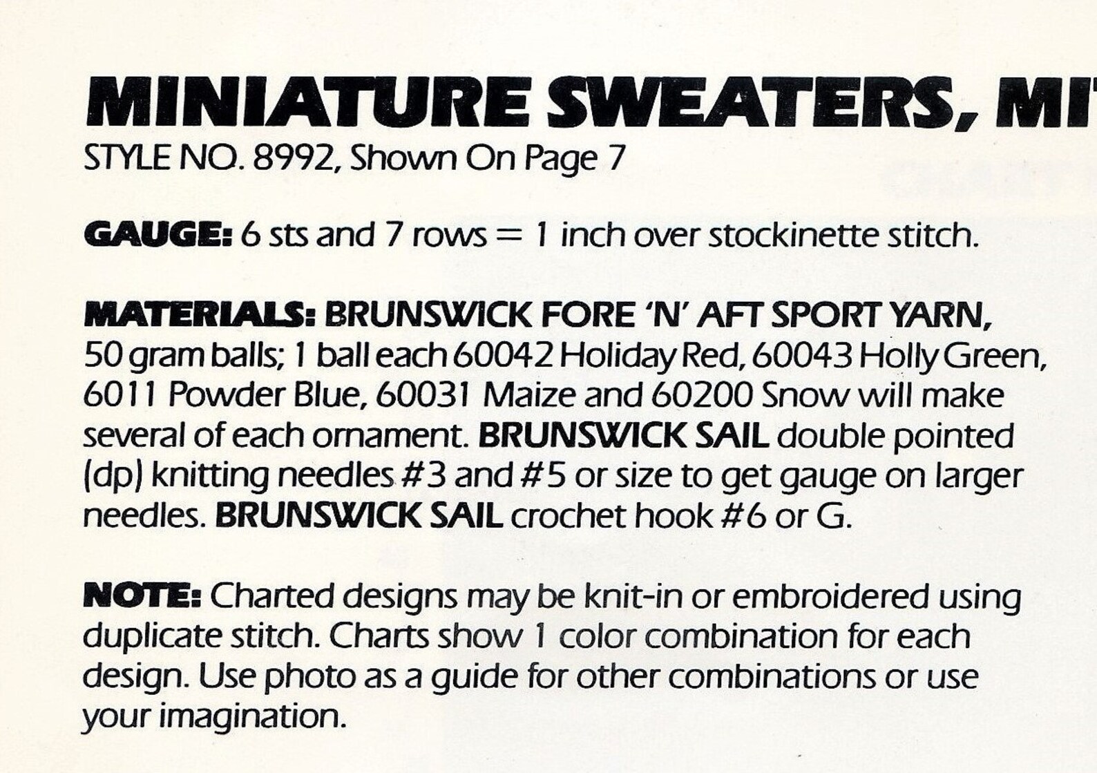 Vintage Knitting Pattern Mini Miniature Christmas Sweater Hat - Etsy Canada