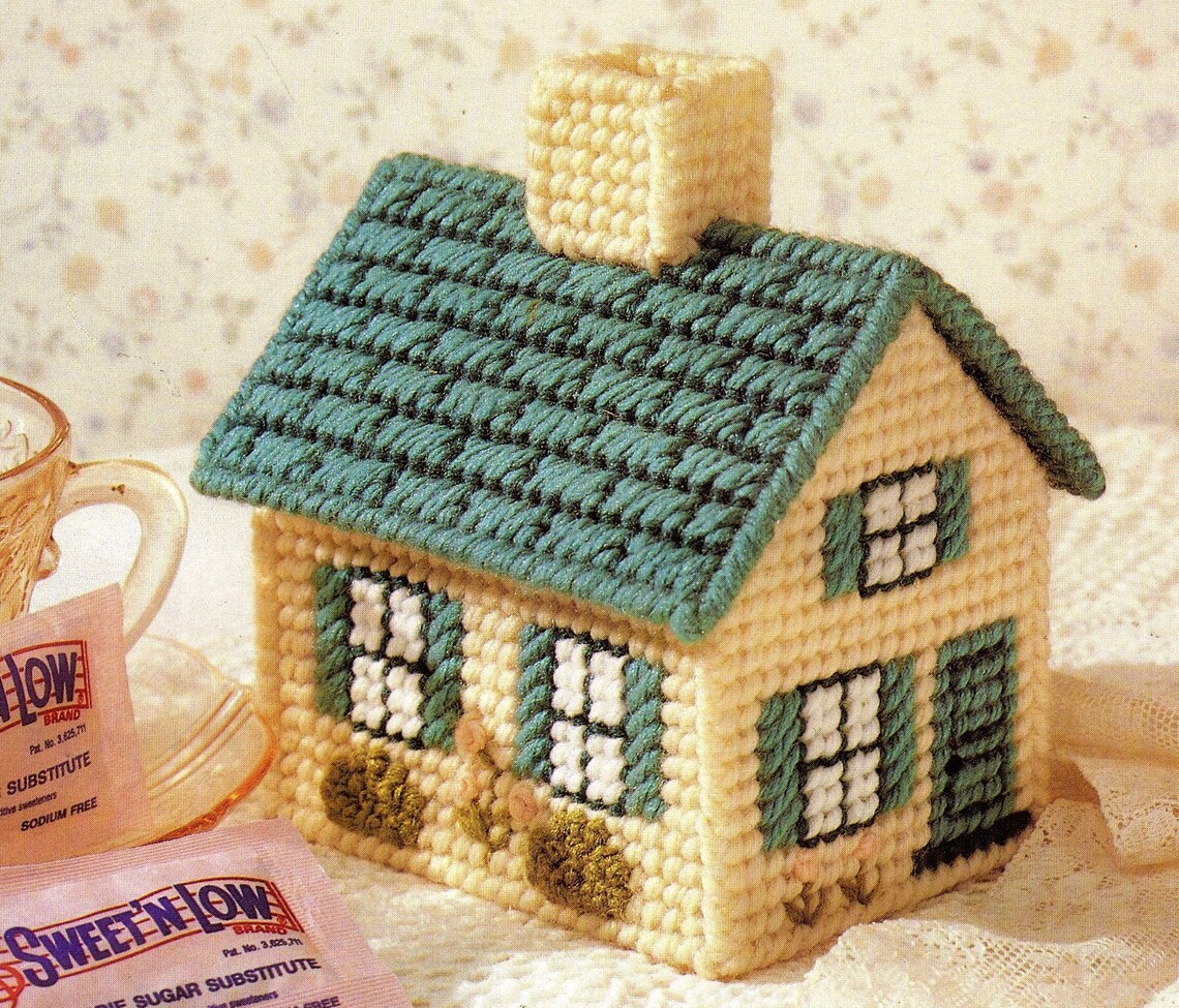 Vintage Plastic Canvas English Cottages Houses Patterns PDF Instant ...