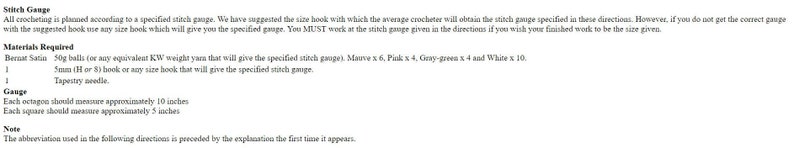 Vintage Crochet Pattern Octagon Granny Squares Bed of Roses Afghan PDF ...