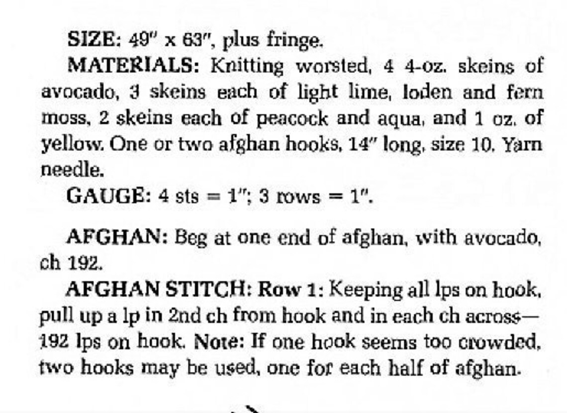 Vintage Crochet Pattern Butterfly Wing Afghan PDF Instant Digital ...