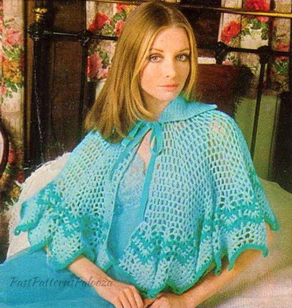 Vintage Crochet Pattern Womens Circular Shrug Circle Shawl PDF - Etsy