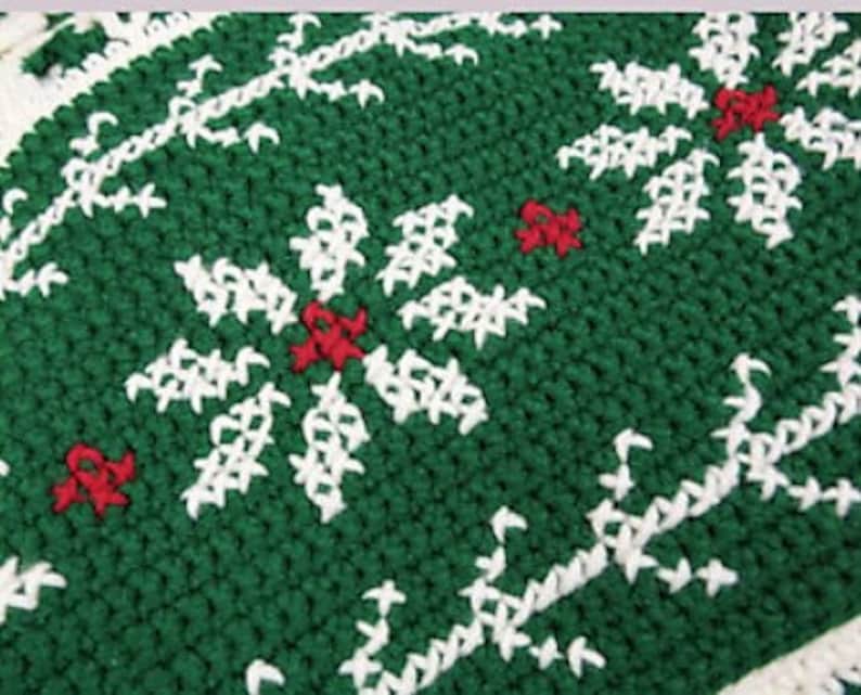 Vintage Crochet Pattern Granny Square Alpine Poinsettia Afghan - Etsy