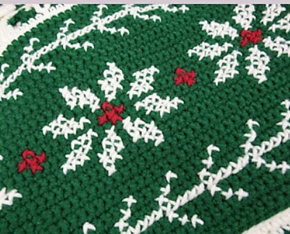 Vintage Crochet Pattern Granny Square Alpine Poinsettia Afghan - Etsy