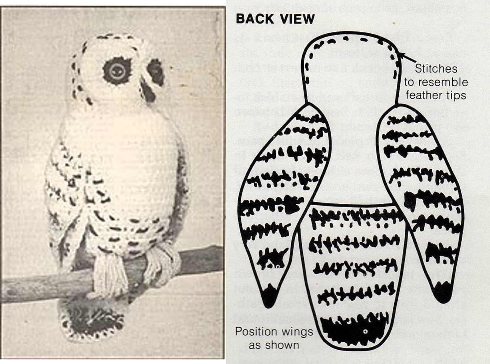 Vintage Crochet Snowy Owl Pattern 13 PDF Instant Digital Download Owl ...