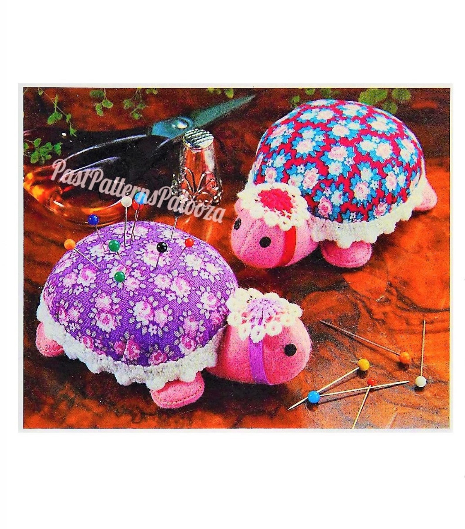 Vintage Sewing Pattern 3 Tiny Turtle Pin Cushions PDF - Etsy