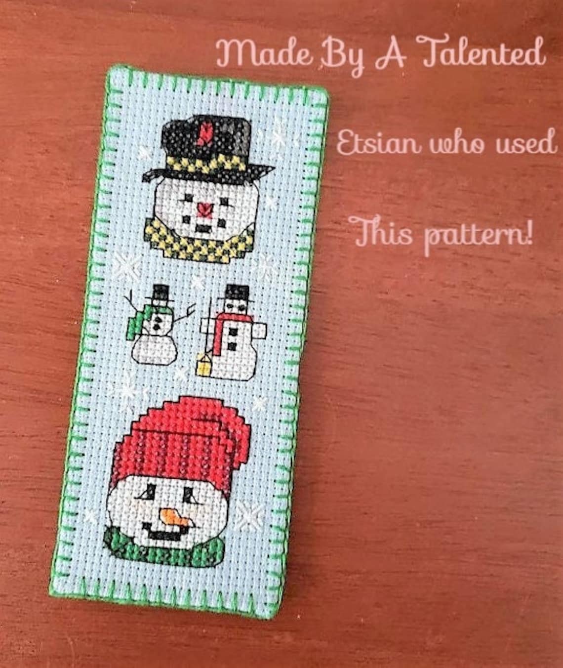 Vintage Cross Stitch Patterns Mini Snowmen Motifs PDF Instant Digital ...
