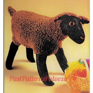 Vintage Sewing Pattern 18 Plush Brown Black Sheep Wool Fur Fabric Soft ...