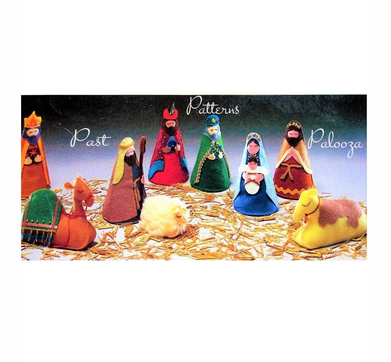 Vintage Christmas Sewing Pattern Felt Nativity Set 9 Figures - Etsy