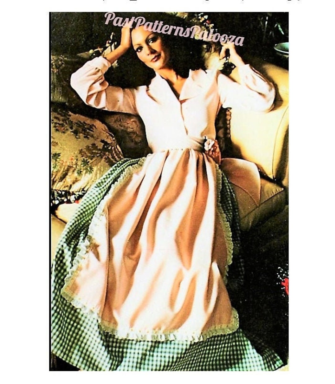 Vintage Sewing Pattern Womens Frontier Prairie Girl Gingham Maxi Skirt ...