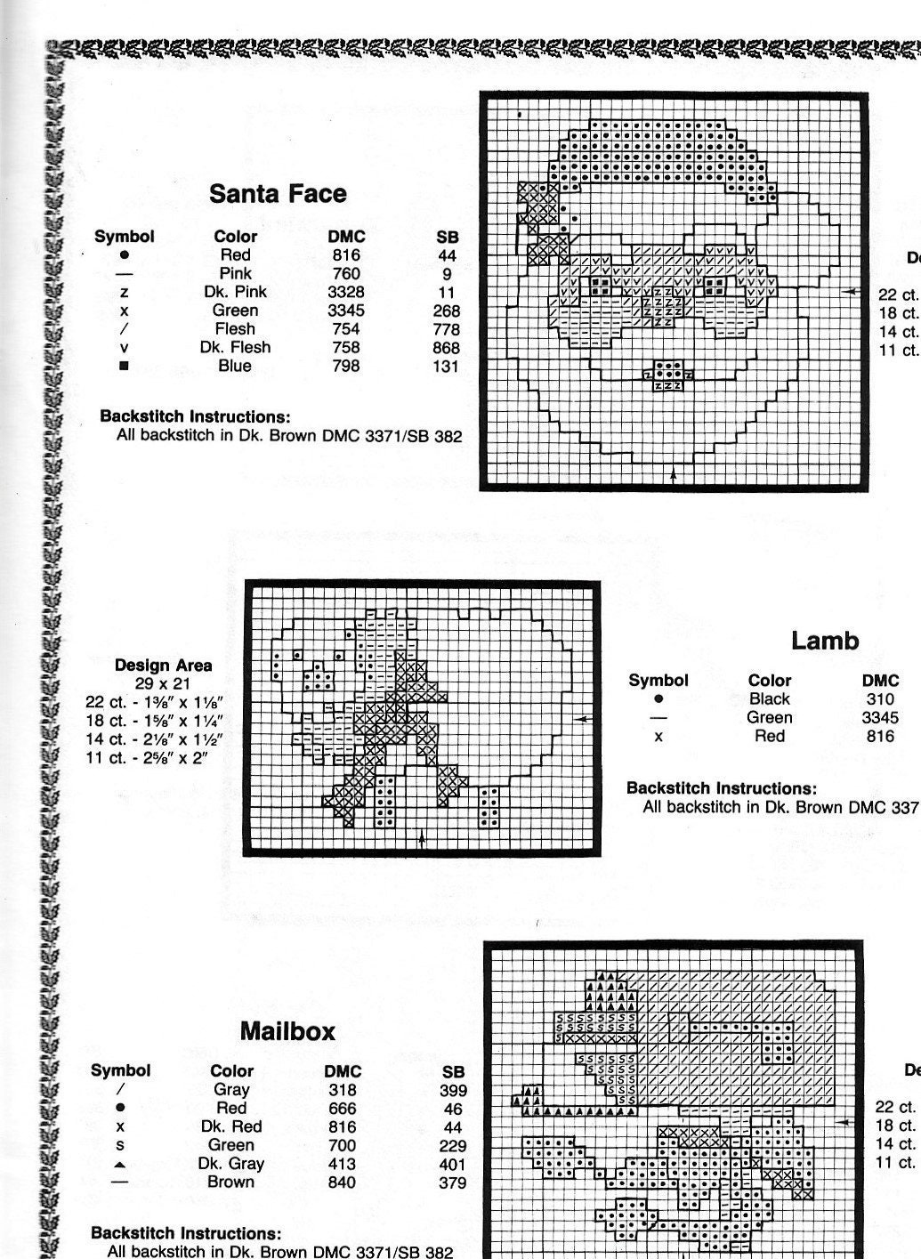 Vintage Cross Stitch Patterns 50 Mini Country Christmas - Etsy Canada
