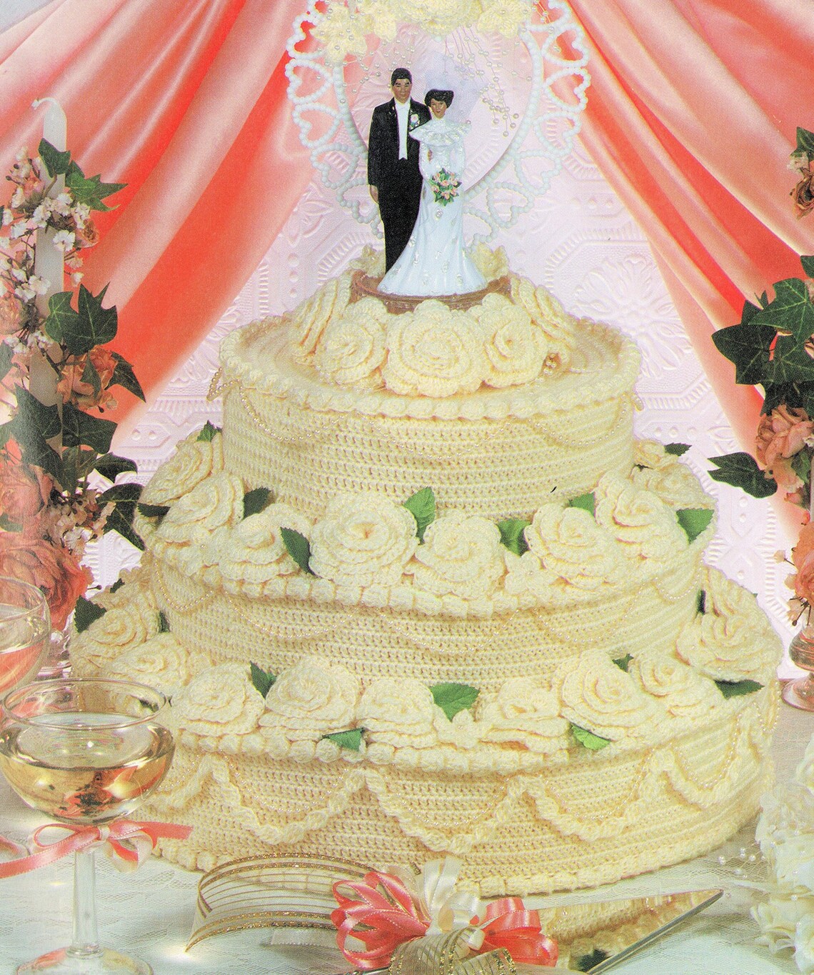 Vintage Crochet Pattern Beautiful Wedding Cake 10x14 PDF - Etsy